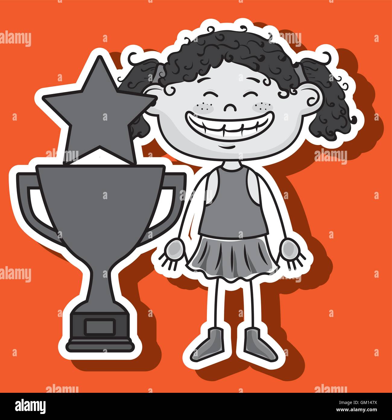 girl trophy star icon Stock Vector Image & Art - Alamy