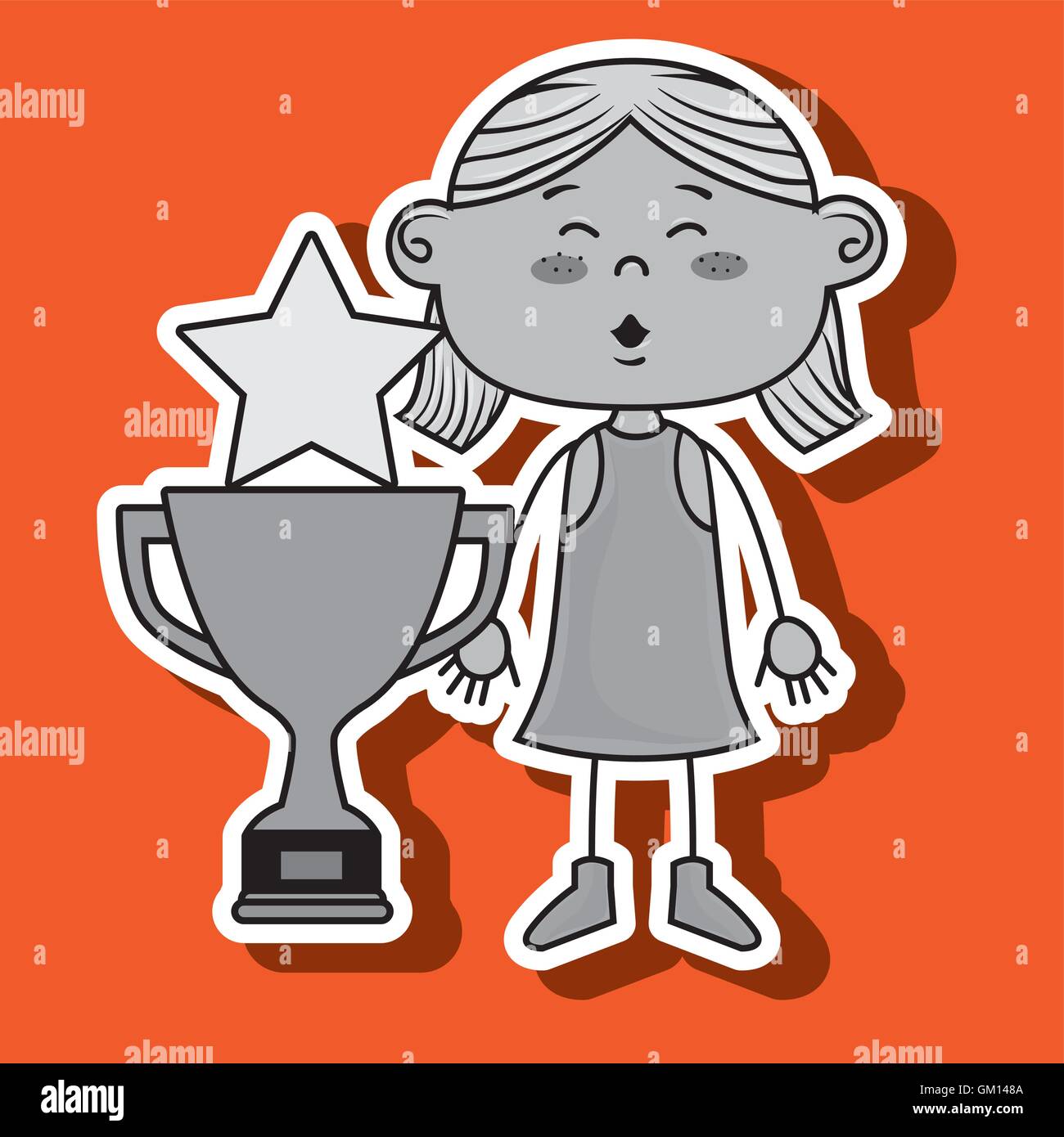 girl trophy star icon Stock Vector Image & Art - Alamy