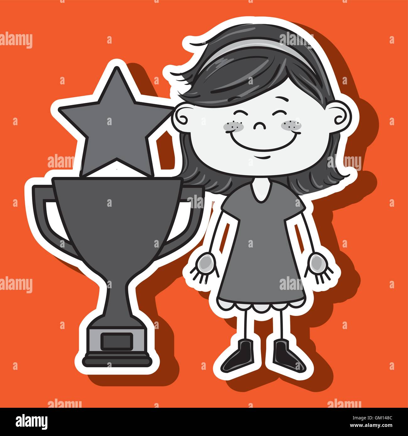 girl trophy star icon Stock Vector Image & Art - Alamy