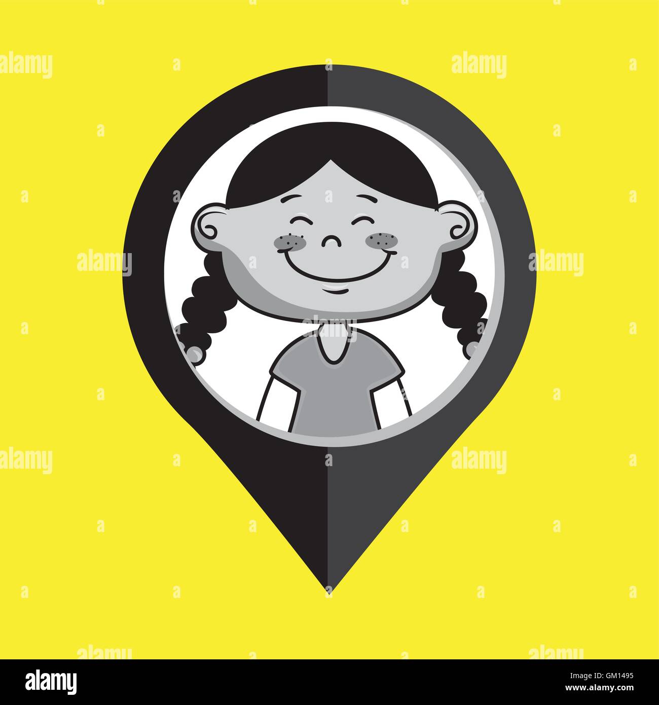 girl child kids icon Stock Vector Image & Art - Alamy