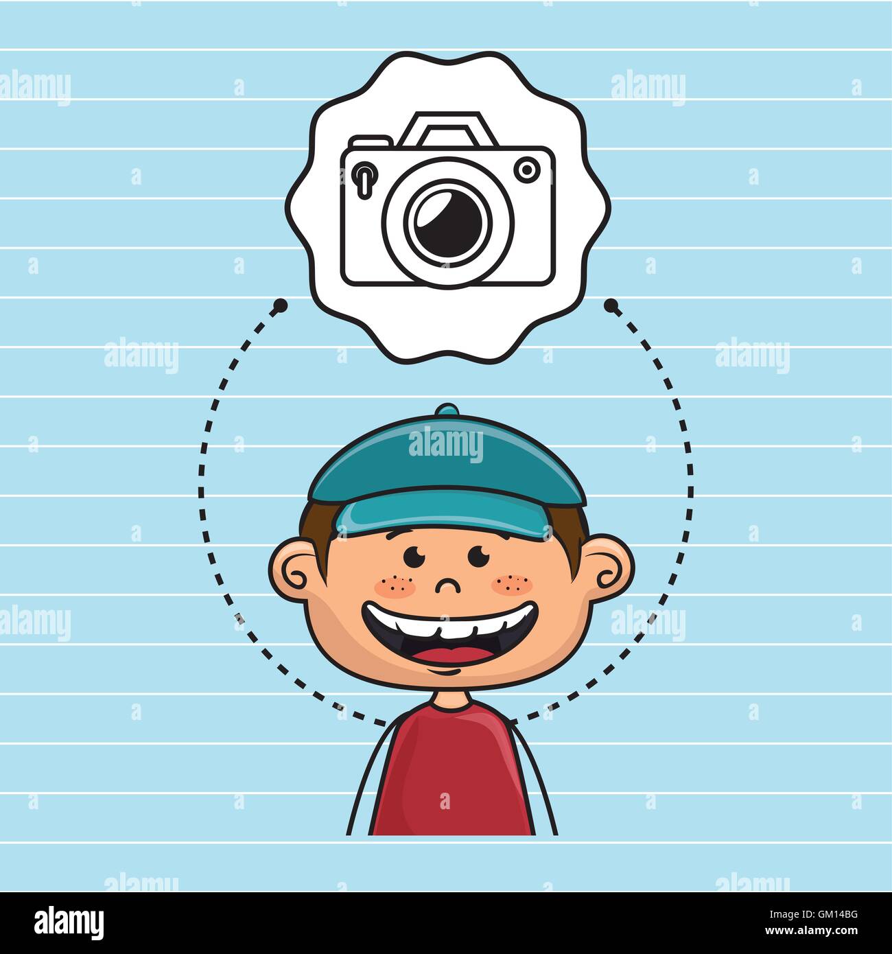 boy cartoon cap icon Stock Vector Image & Art - Alamy
