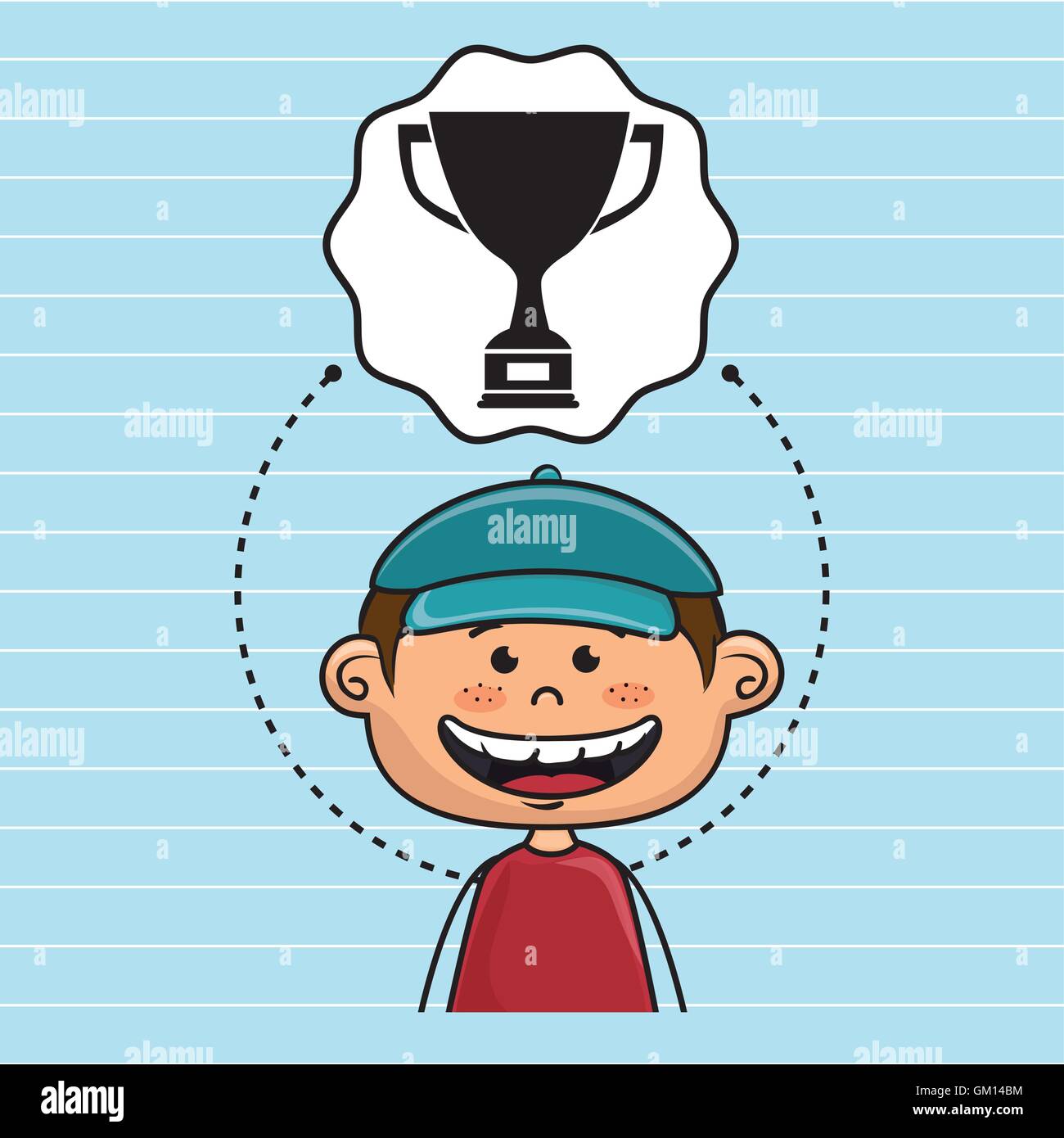 boy cartoon cap icon Stock Vector Image & Art - Alamy