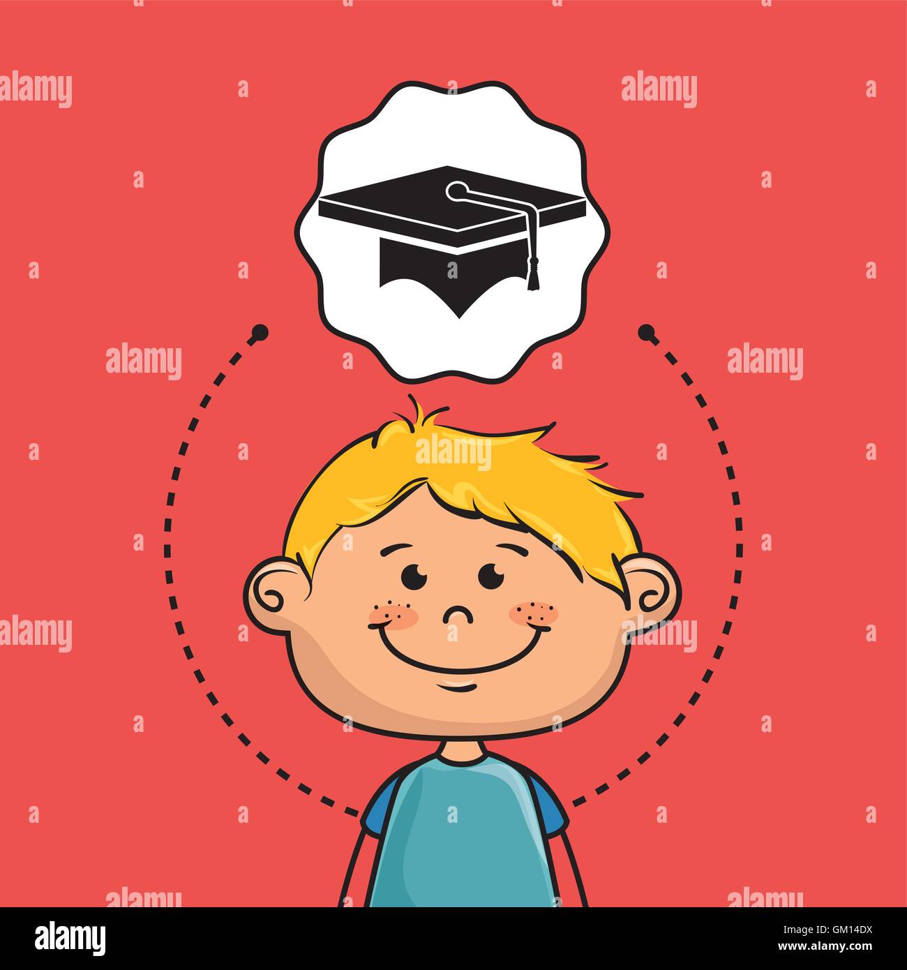 boy cartoon cap icon Stock Vector Image & Art - Alamy