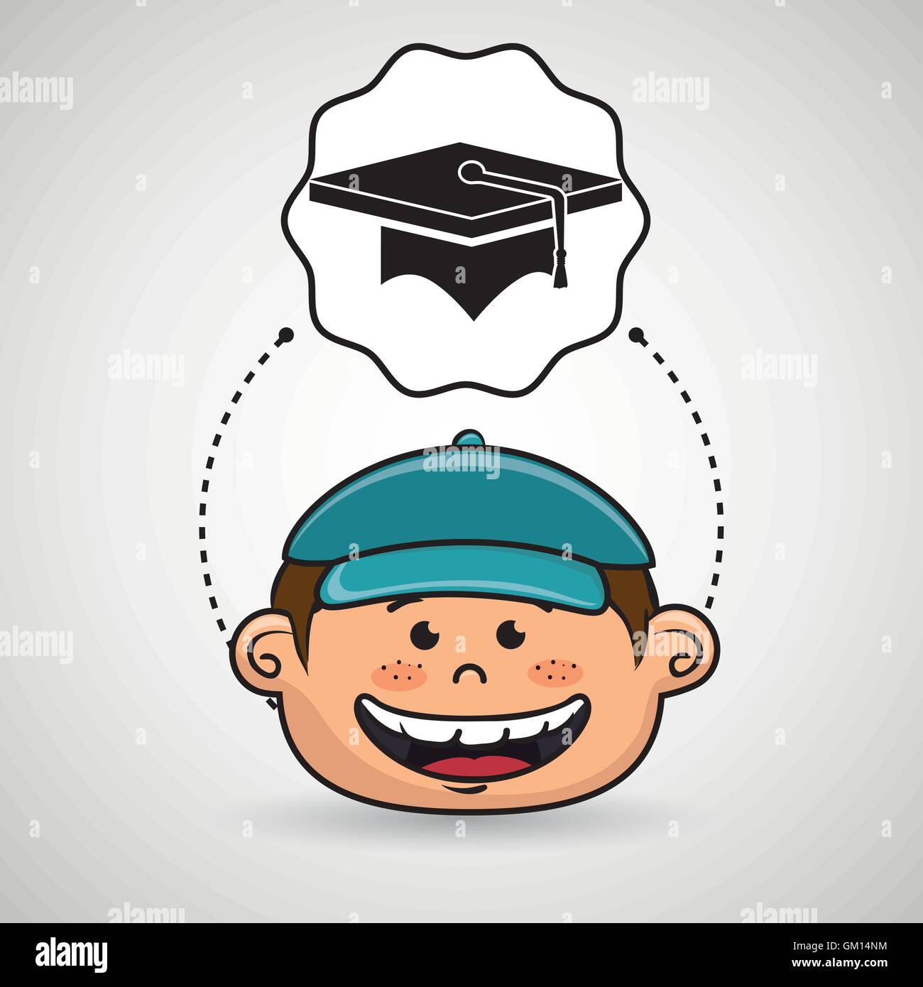 boy cartoon cap icon Stock Vector Image & Art - Alamy