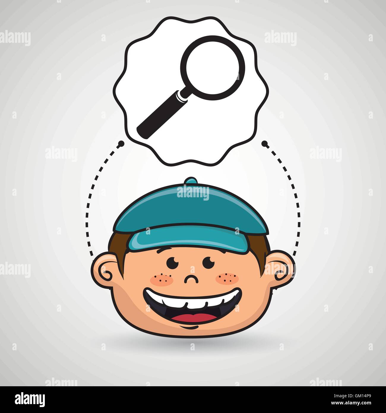 boy cartoon cap icon Stock Vector Image & Art - Alamy