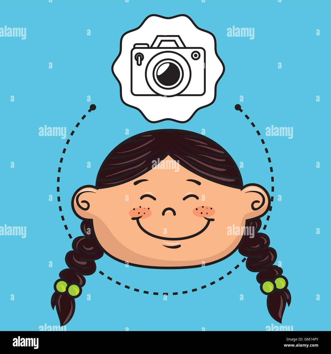 girl cartoon cap icon Stock Vector Image & Art - Alamy