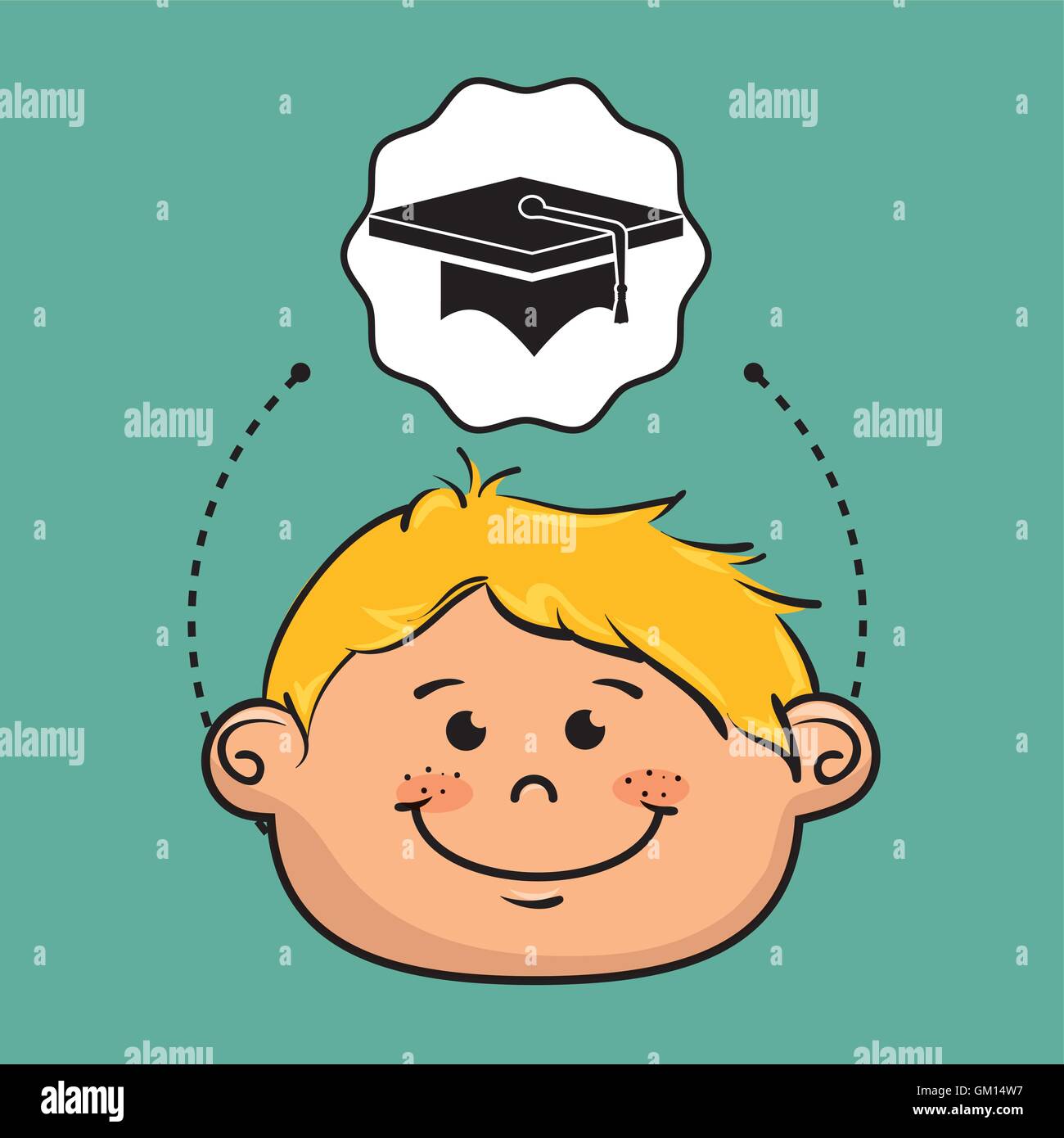 boy cartoon cap icon Stock Vector Image & Art - Alamy