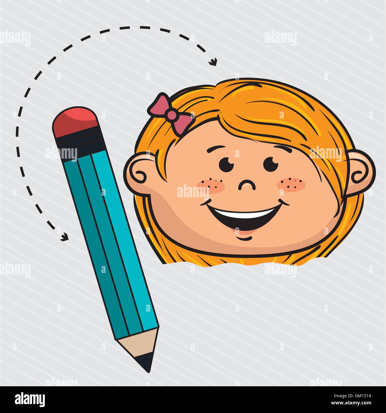 child cartoon pencil icon Stock Vector Image & Art - Alamy