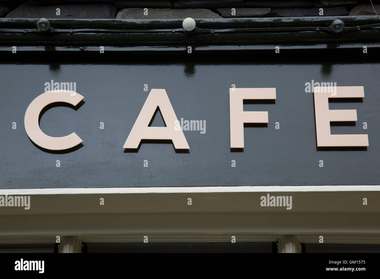 Cafe Sign; England; UK Stock Photo - Alamy