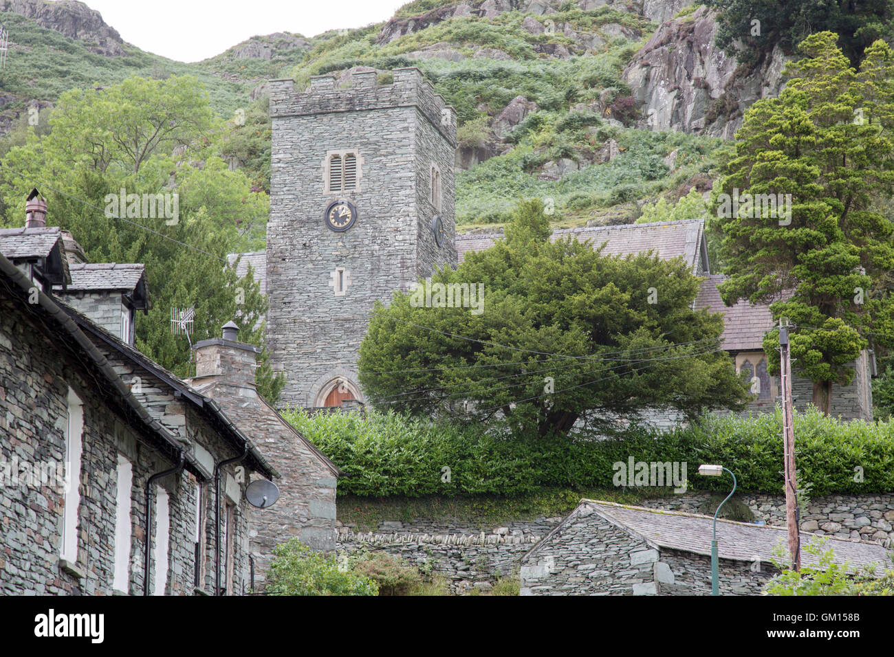 Church in Chapel Stile Village, Lake District, England, UK Stock Photo ...