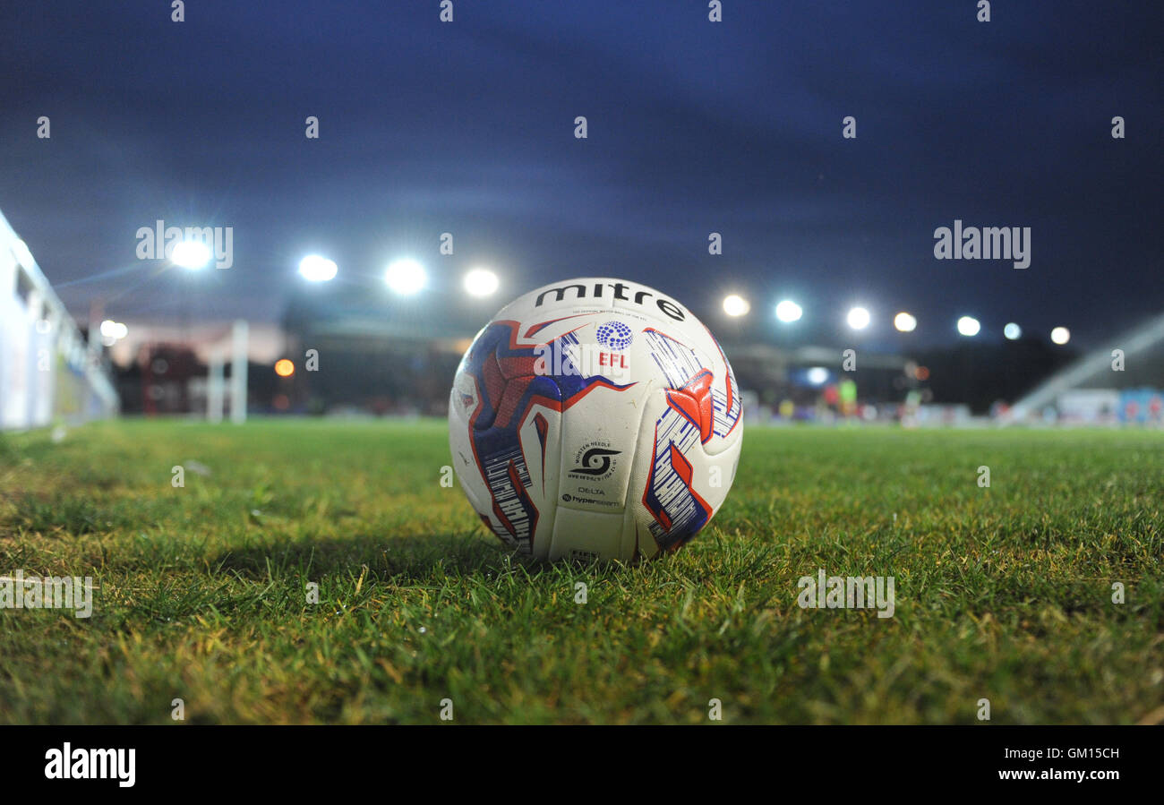Match ball at St James Park, Exeter Stock Photo - Alamy