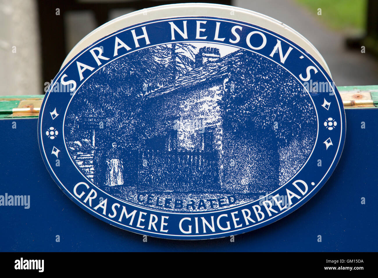 Sarah Nelson's Gingerbread Sign, Grasmere, Lake District; England; UK ...