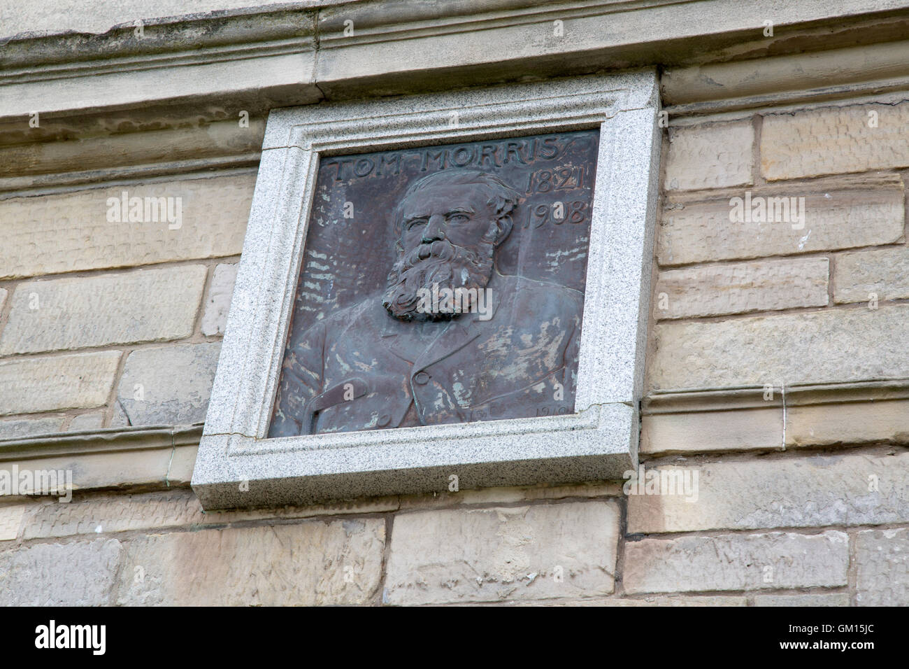Tom Morris Plaque, Old Course, St Andrews; Fife; Scotland; UK Stock ...