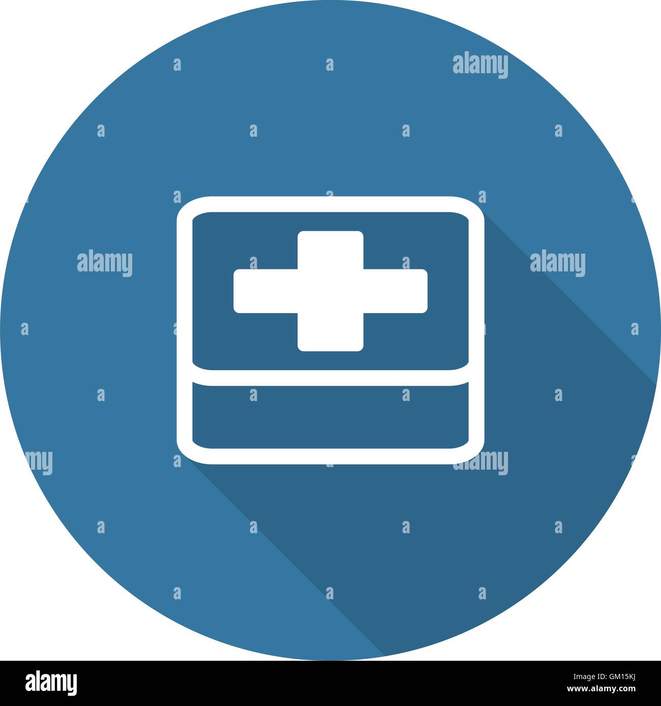 First Aid Symbol. Flat Design. Long Shadow Stock Vector Image & Art - Alamy