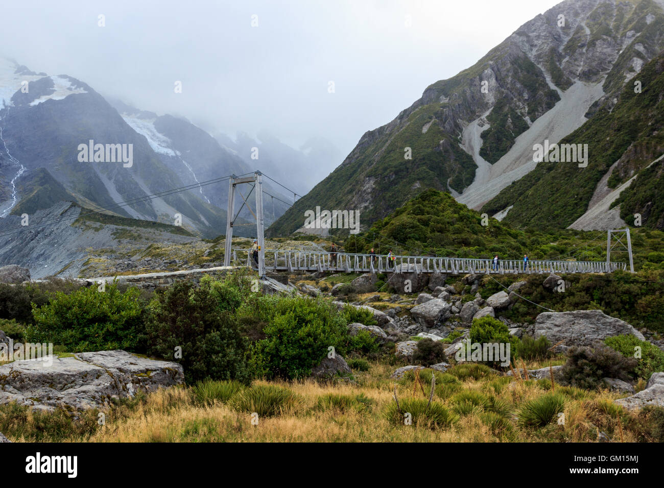 Hiking trail at Mt Cook National Park Stock Photo - Alamy