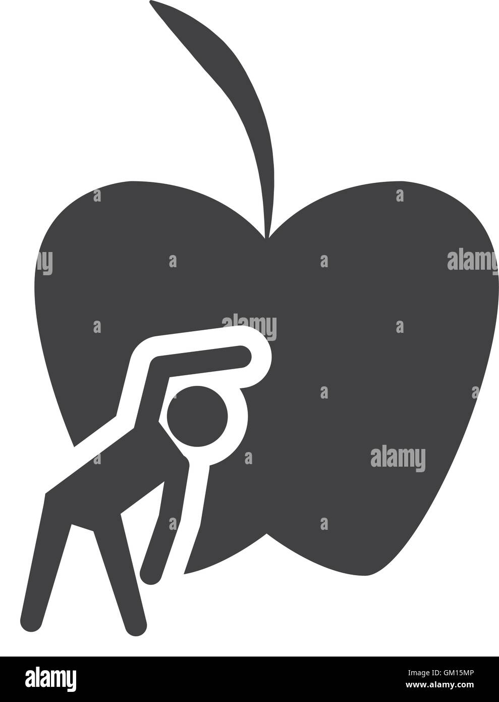 apple stretching healthy lifestyle design Stock Vector Image & Art - Alamy