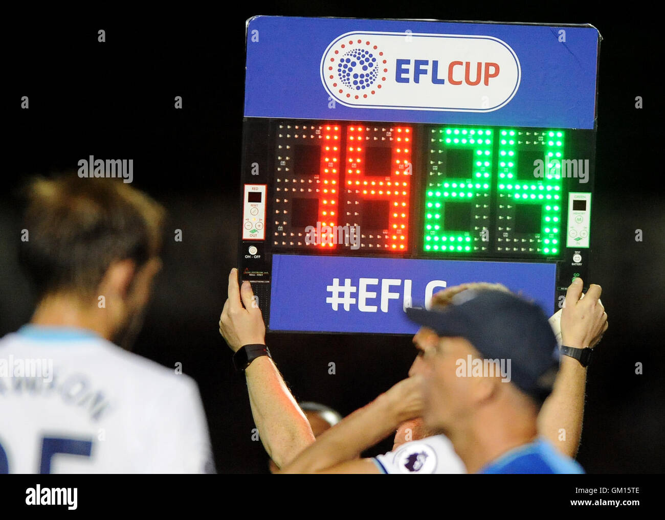 Football substitution board hi-res stock photography and images - Alamy