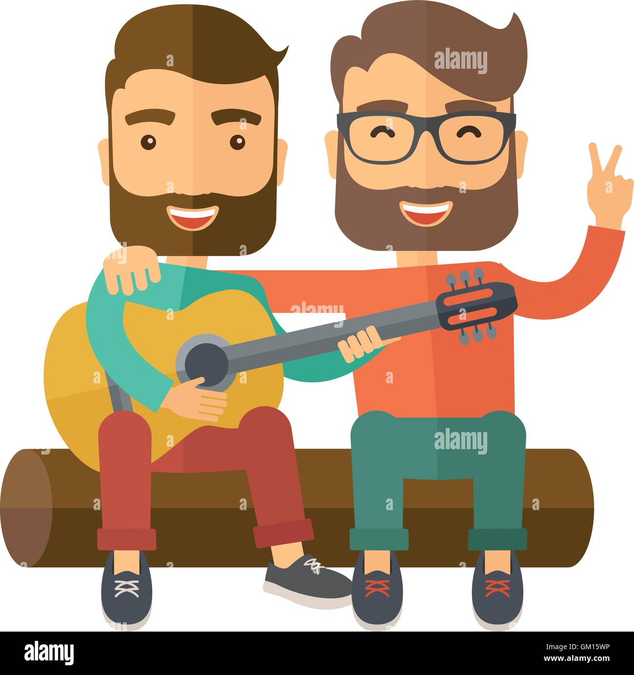 Man playing guitar outdoor Cut Out Stock Images & Pictures - Alamy