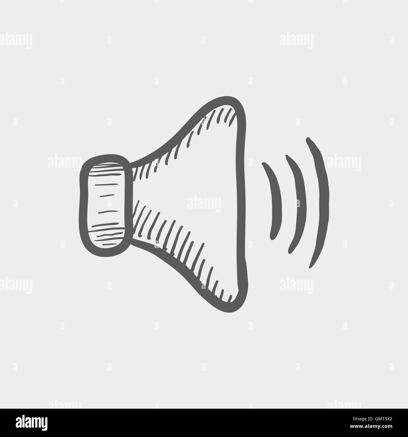 High speaker volume sketch icon Stock Vector Image & Art - Alamy