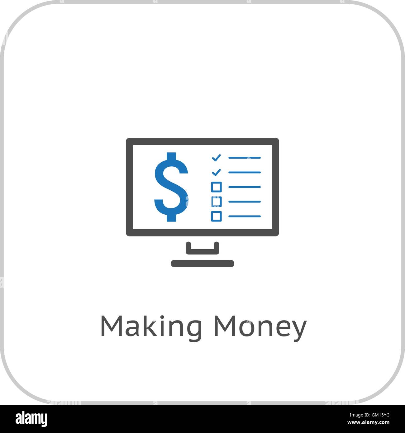 Making Money Icon. Business Concept. Flat Design Stock Vector Image ...