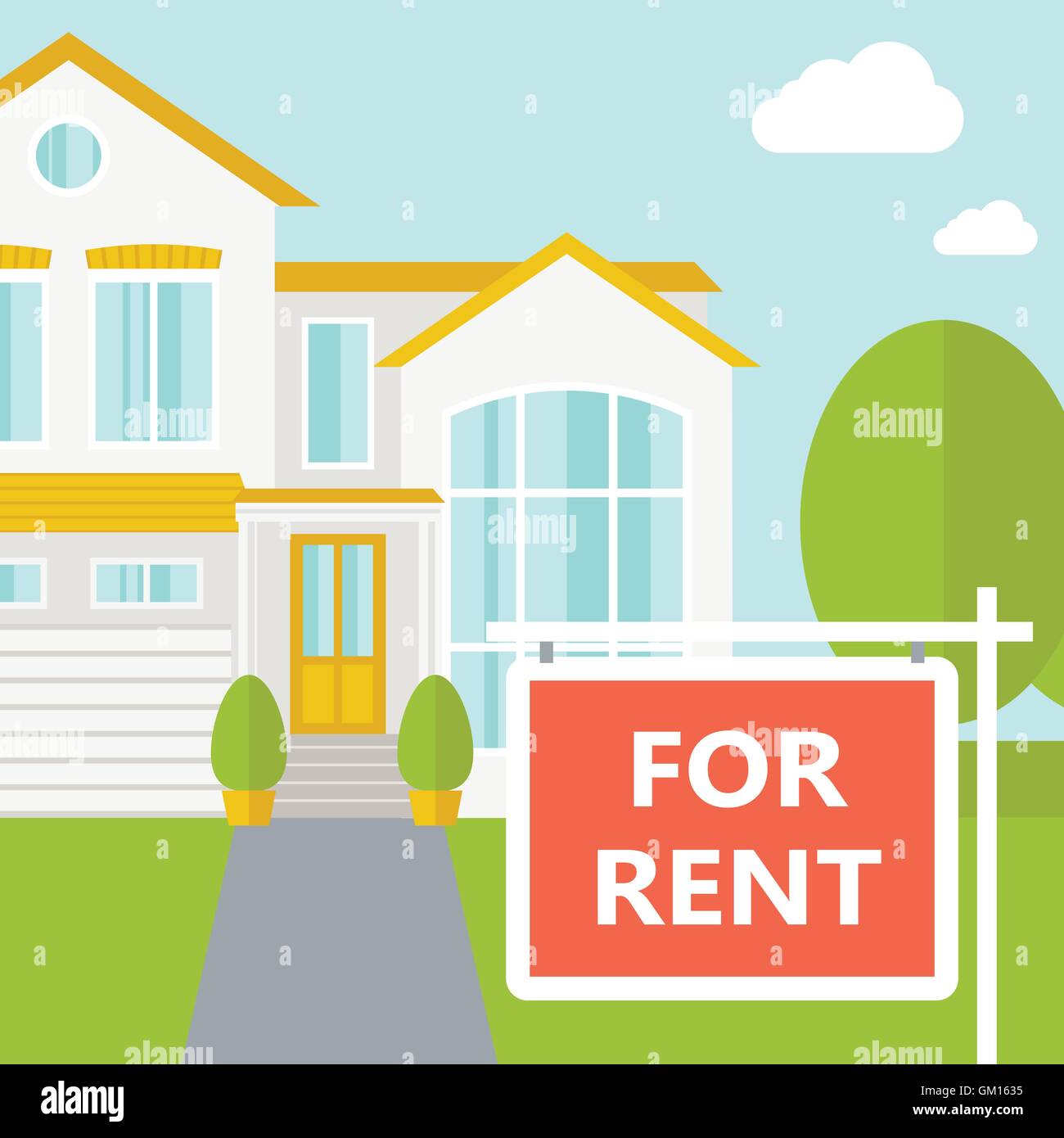 The house for rent Stock Vector Image & Art - Alamy