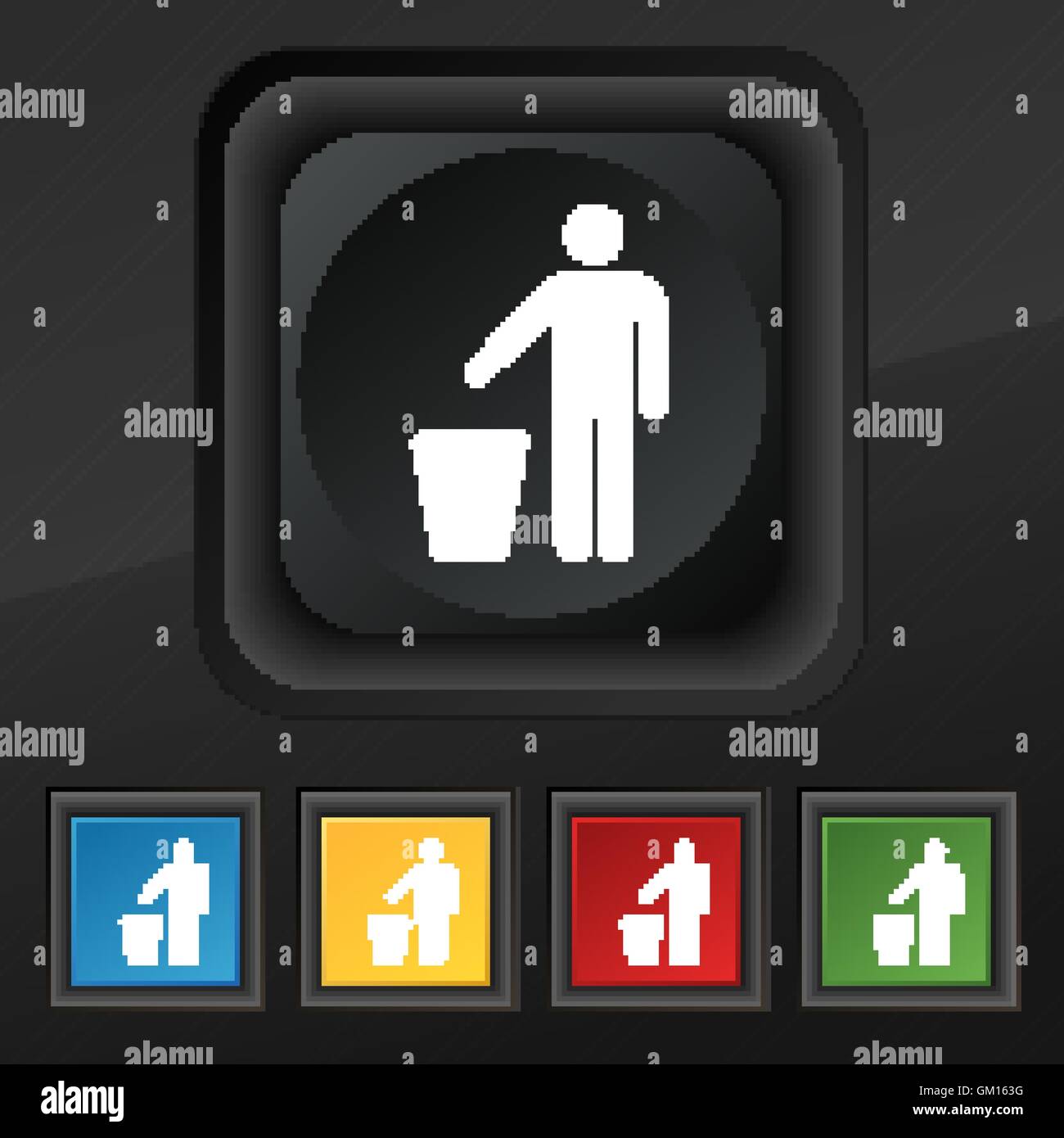 Garbage recycle icon hi-res stock photography and images - Alamy
