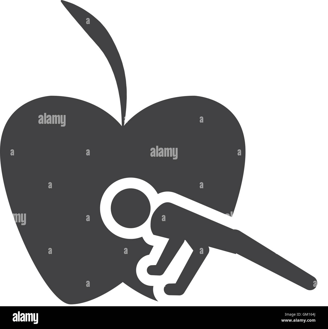 apple stretching healthy lifestyle design Stock Vector Image & Art - Alamy