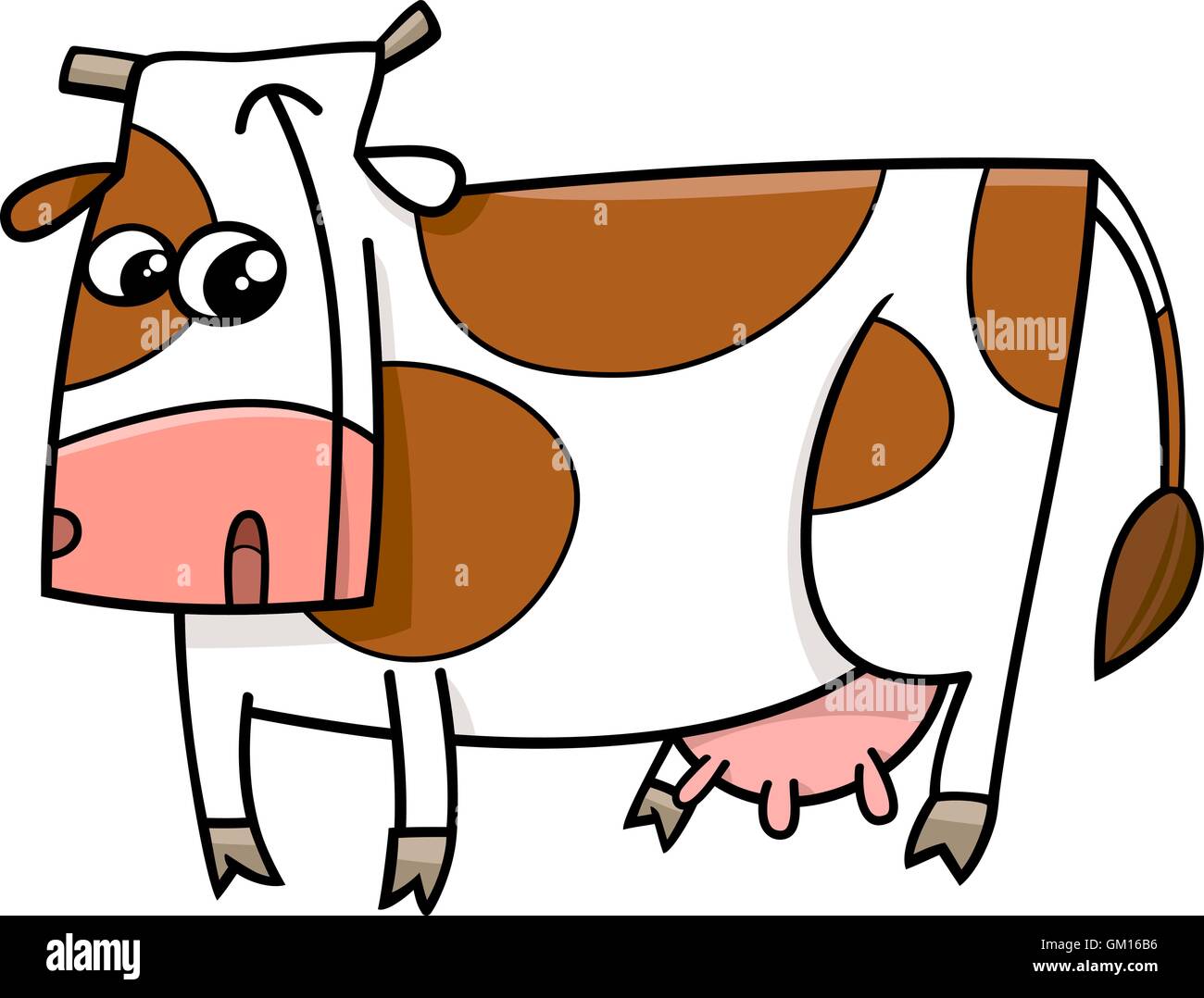 cow farm animal cartoon Stock Vector Image & Art - Alamy