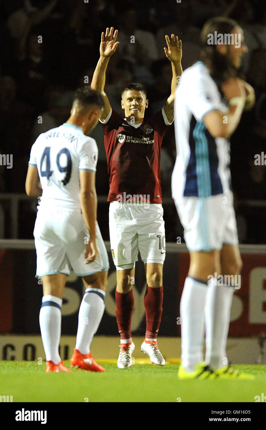 Northampton's Alex Revell celebrates after scoring his sides second ...