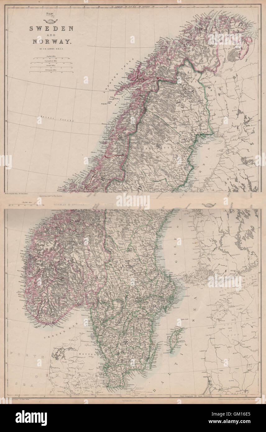 Railway map 1863 hi-res stock photography and images - Alamy