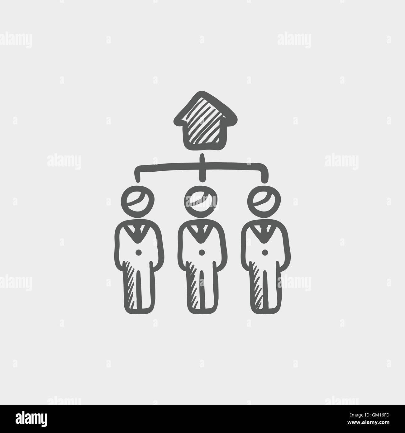 Three agent in one house sketch icon Stock Vector Image & Art - Alamy