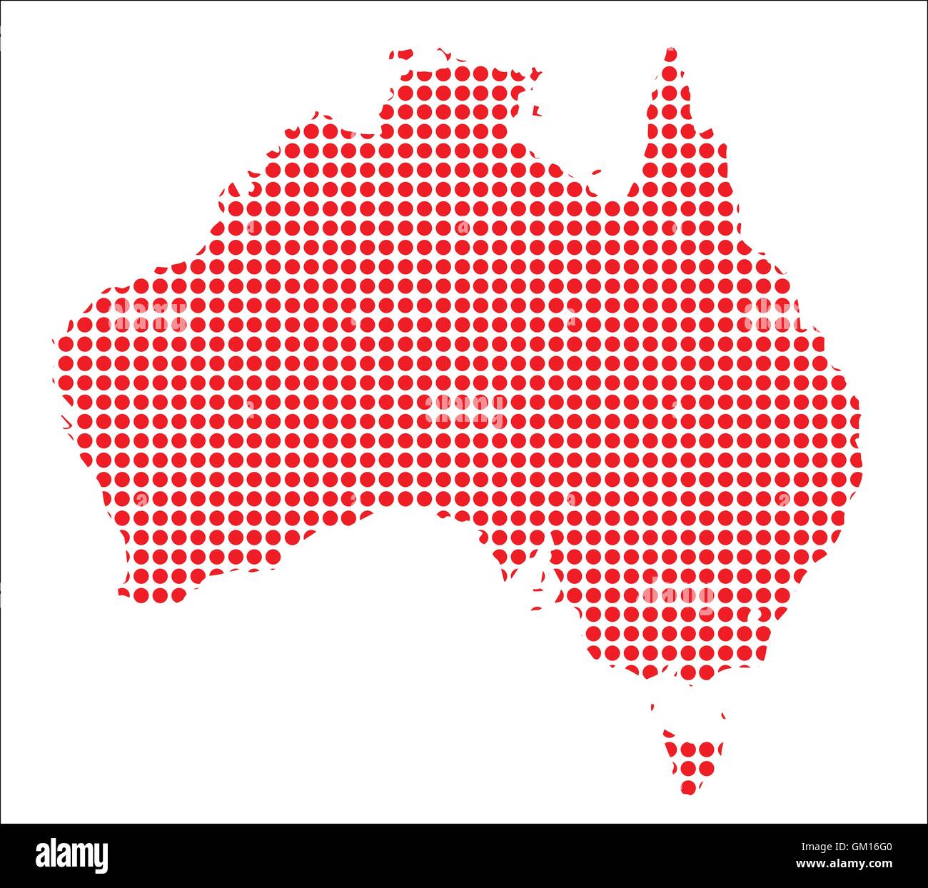 Red Dot Map of Australia Stock Vector Image & Art - Alamy