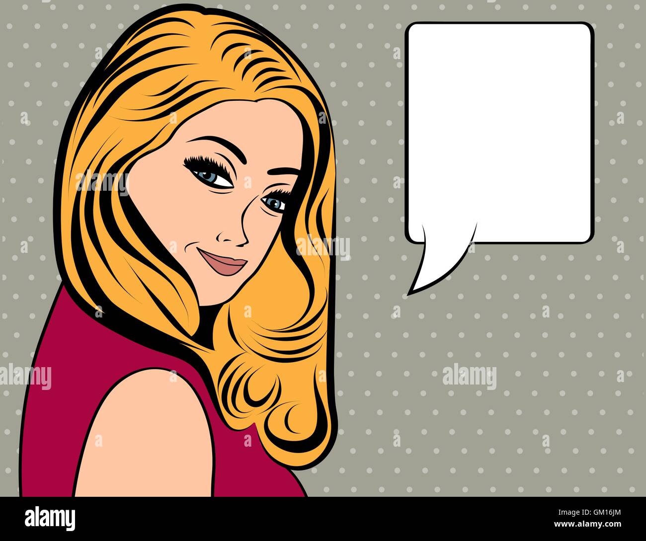Blonde Vintage Woman Stock Vector Images Alamy
