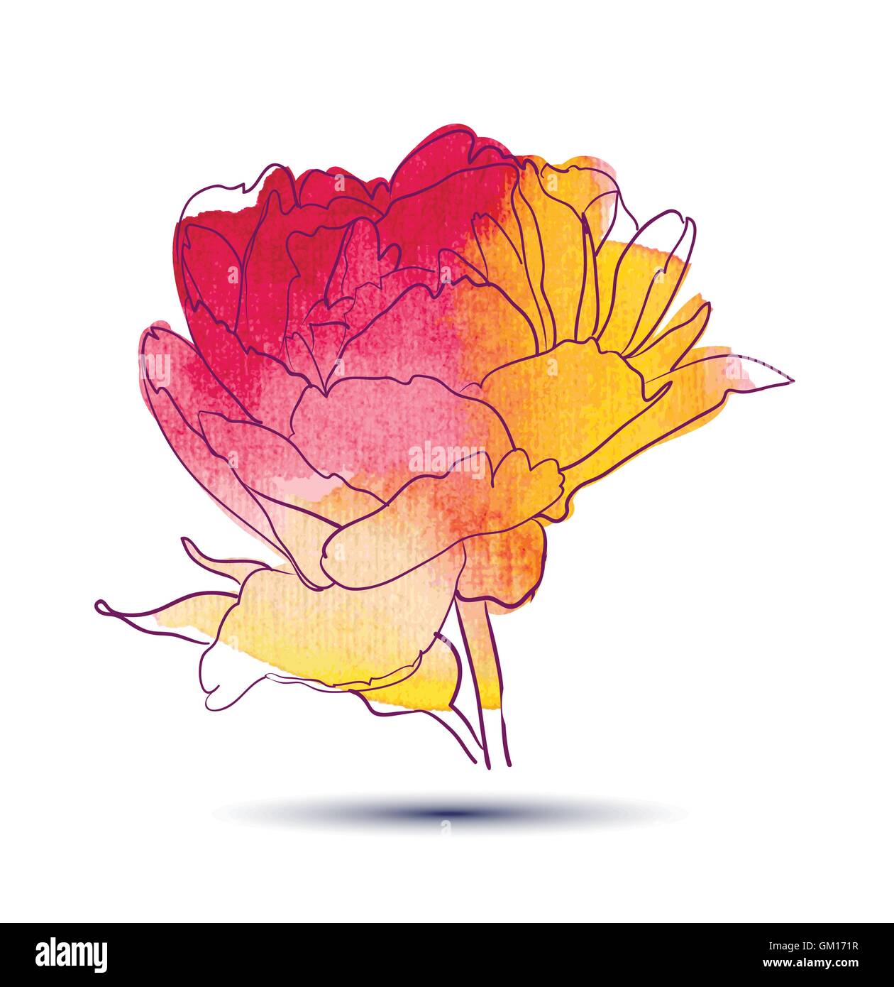 Stylized peony Cut Out Stock Images & Pictures - Alamy