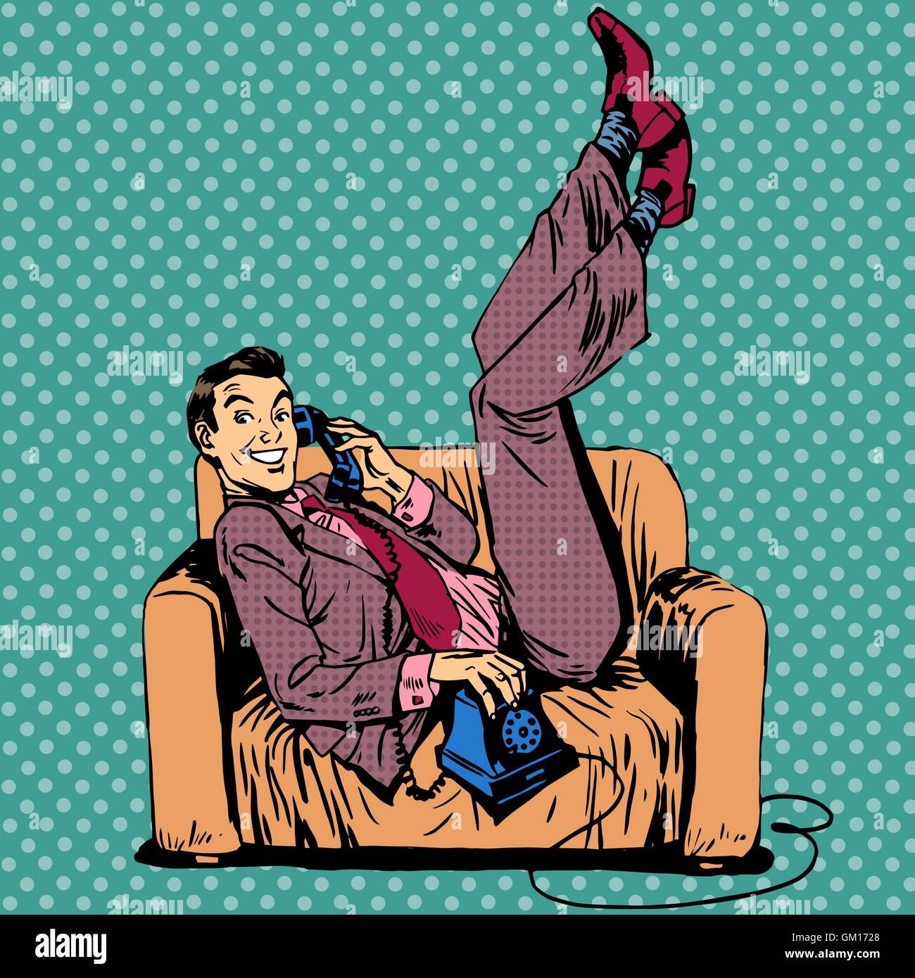 Sofa phone Stock Vector Images - Alamy