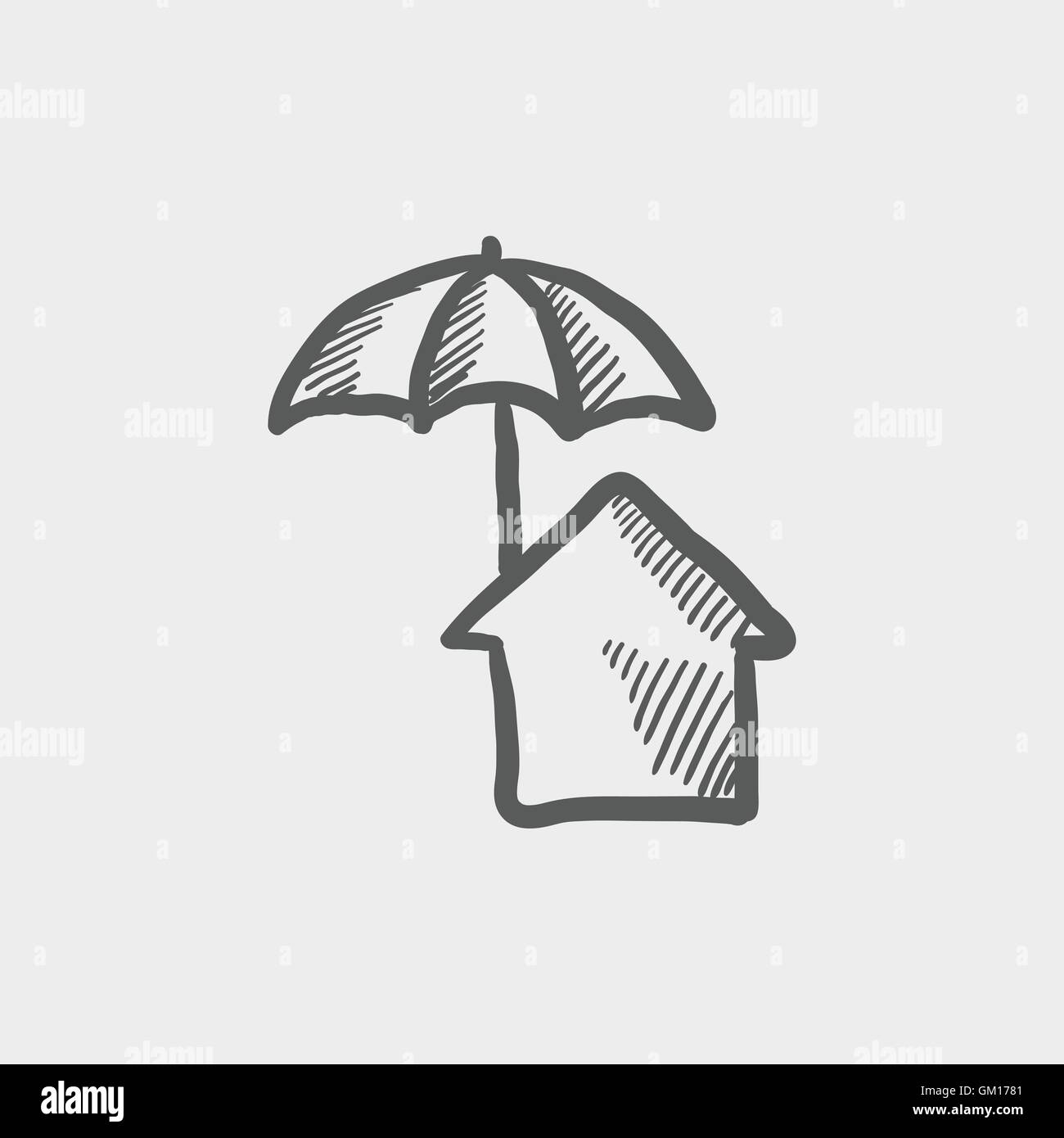 House insurance protection concept Black and White Stock Photos ...