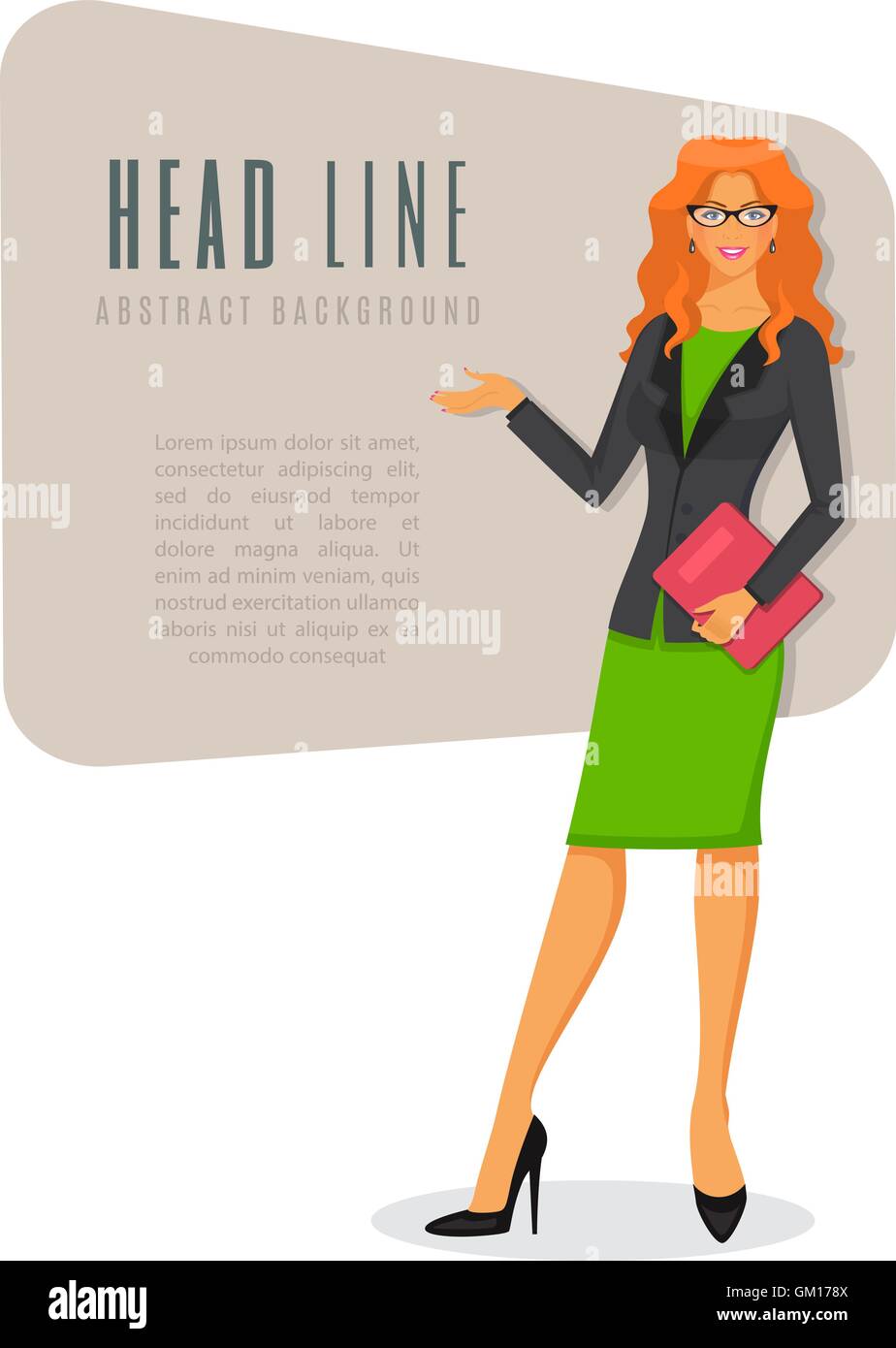 Businesswoman poses Stock Vector Images - Alamy
