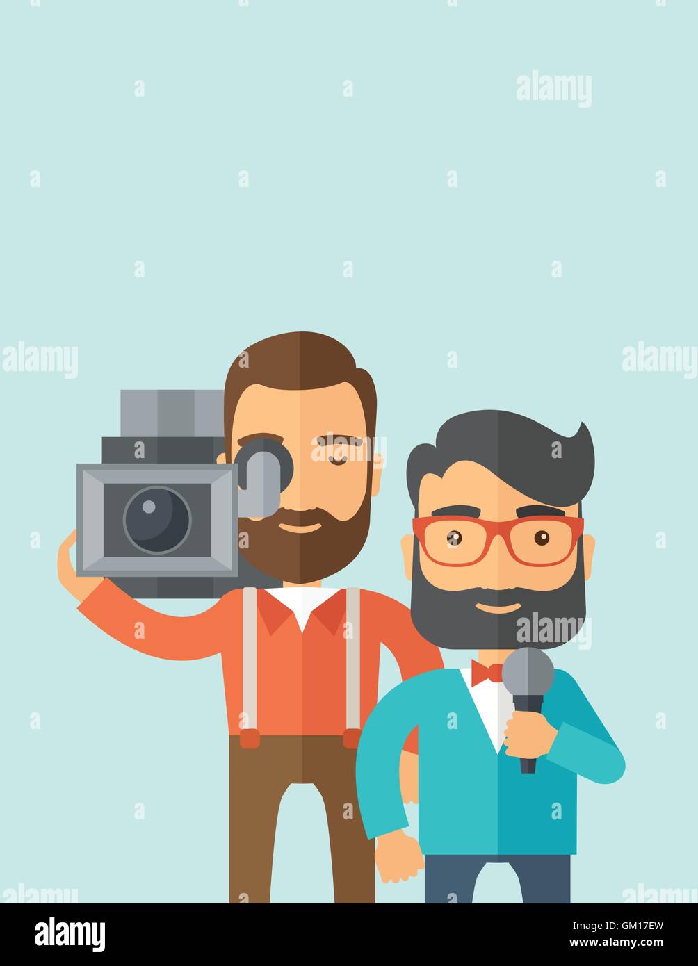 Media press reporter character Stock Vector Images - Alamy