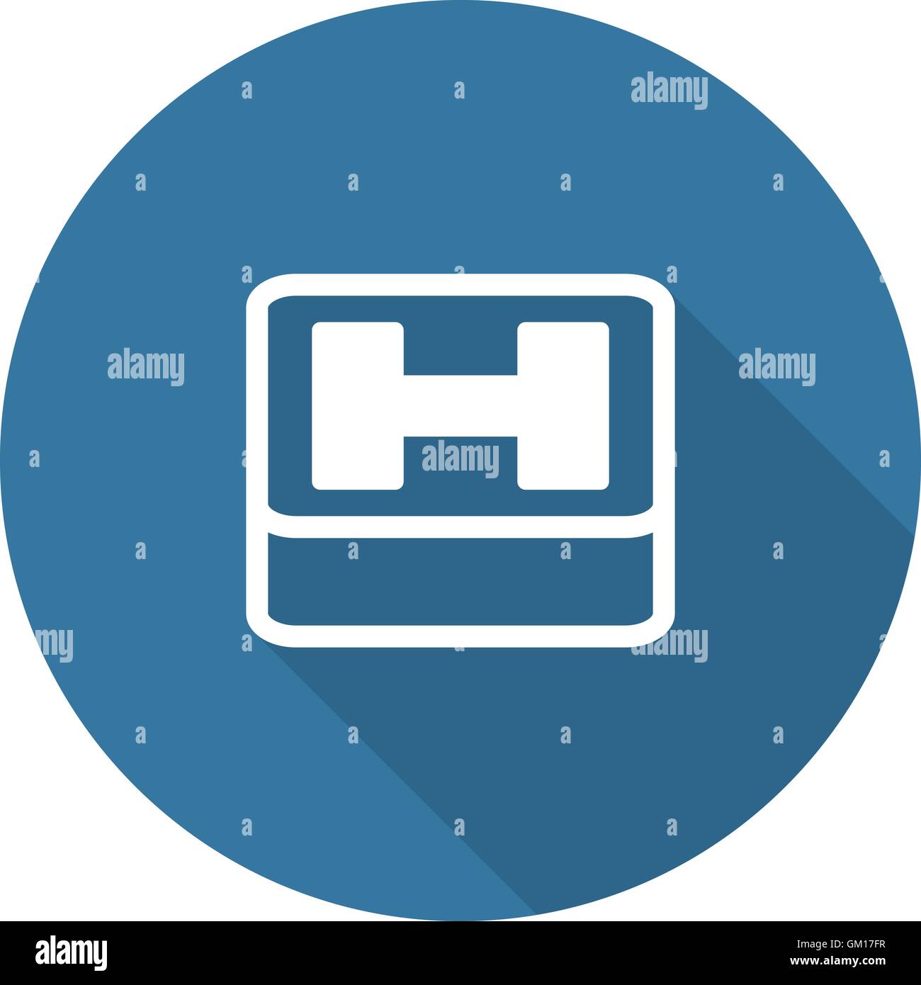 Hospital Symbol. Flat Design. Long Shadow Stock Vector Image & Art - Alamy