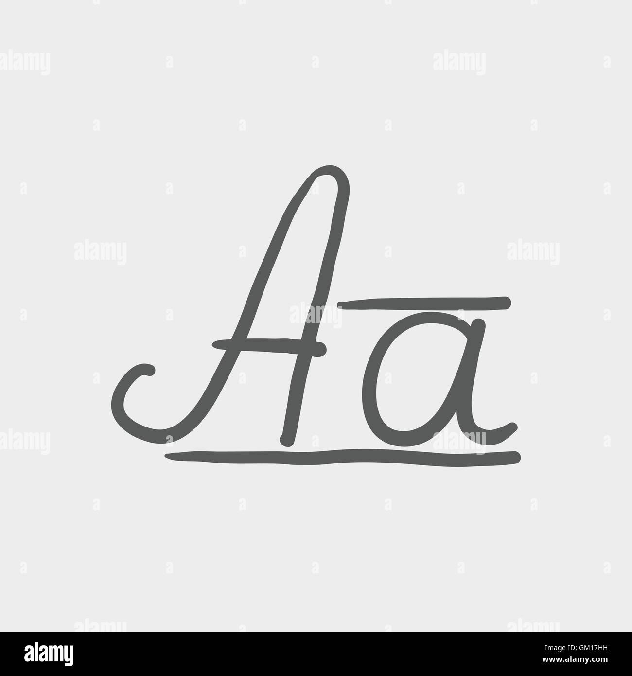 Cursive letter a sketch icon Stock Vector Image & Art - Alamy