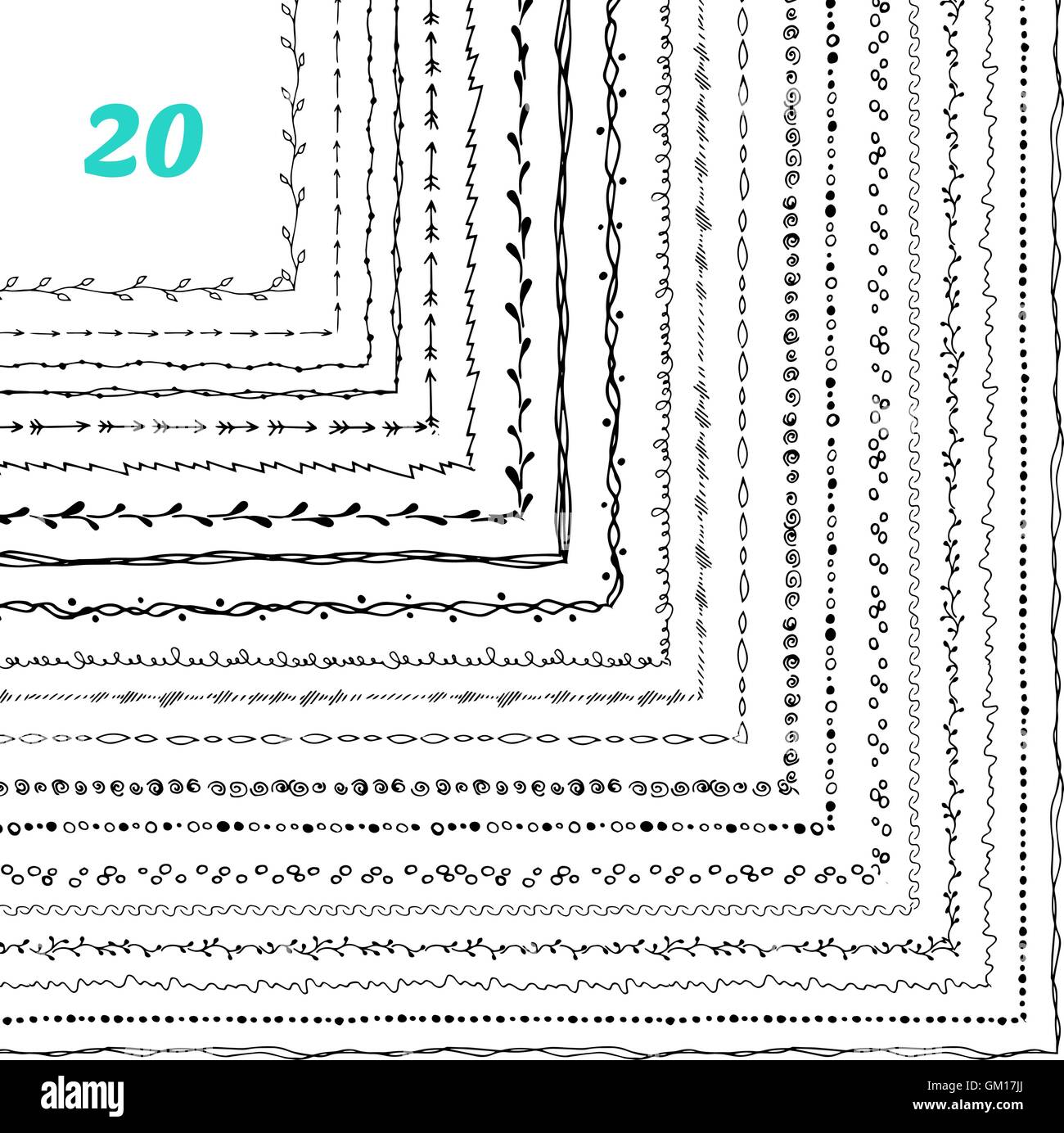 Decorative frames 20 set Stock Vector Image & Art - Alamy