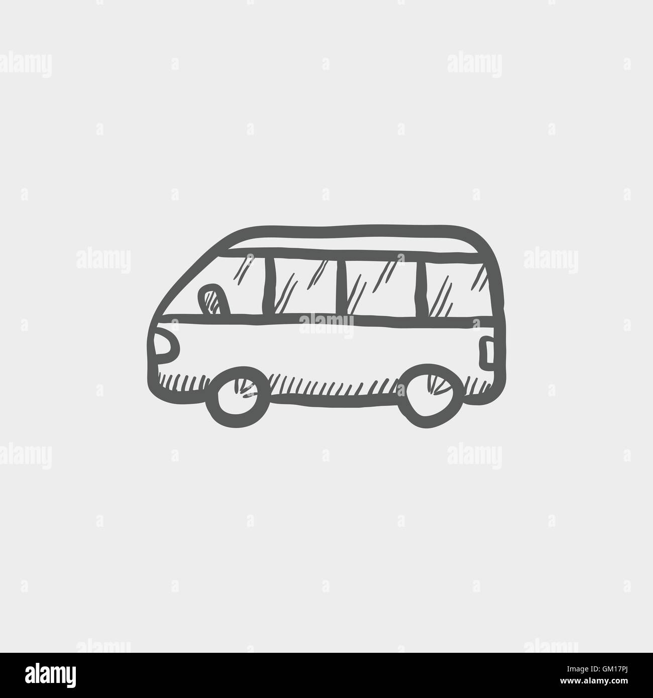 Mini bus sketch Black and White Stock Photos & Images - Alamy