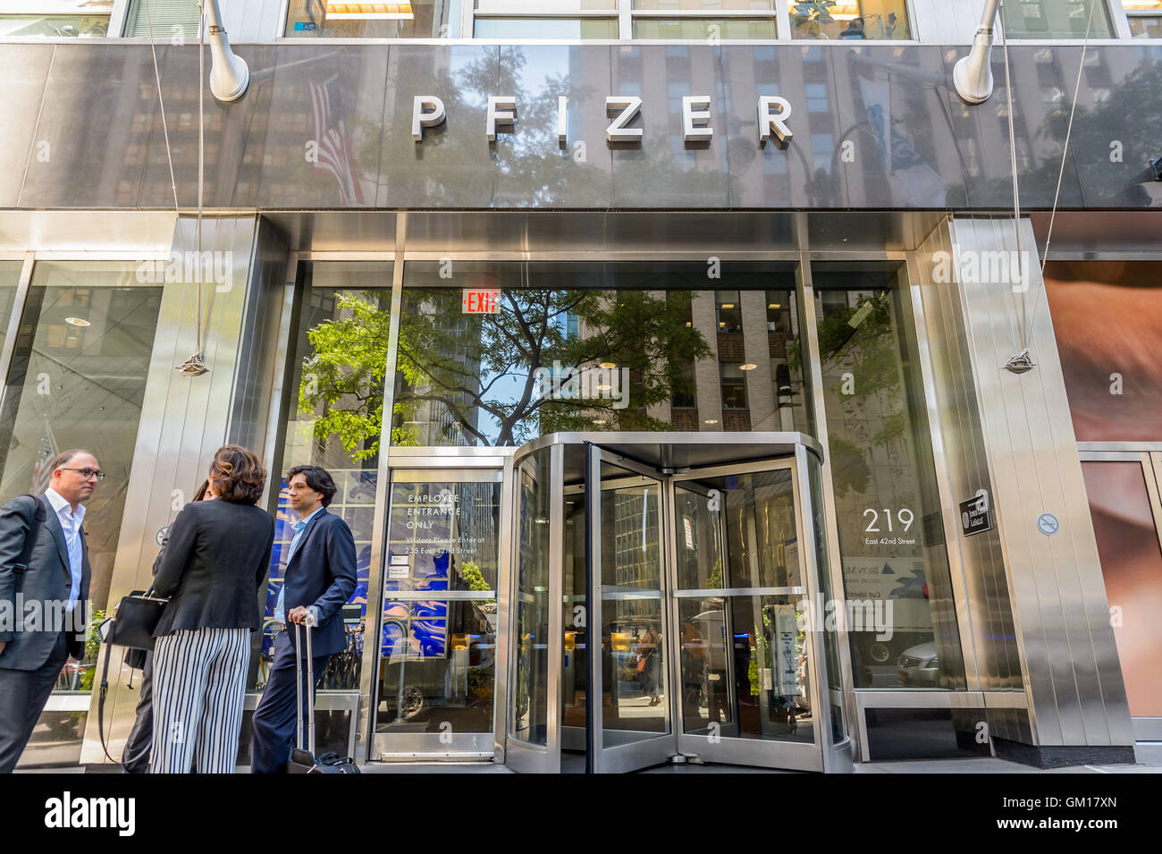 New York, United States. 23rd Aug, 2016. Pfizer New York Headquarters ...