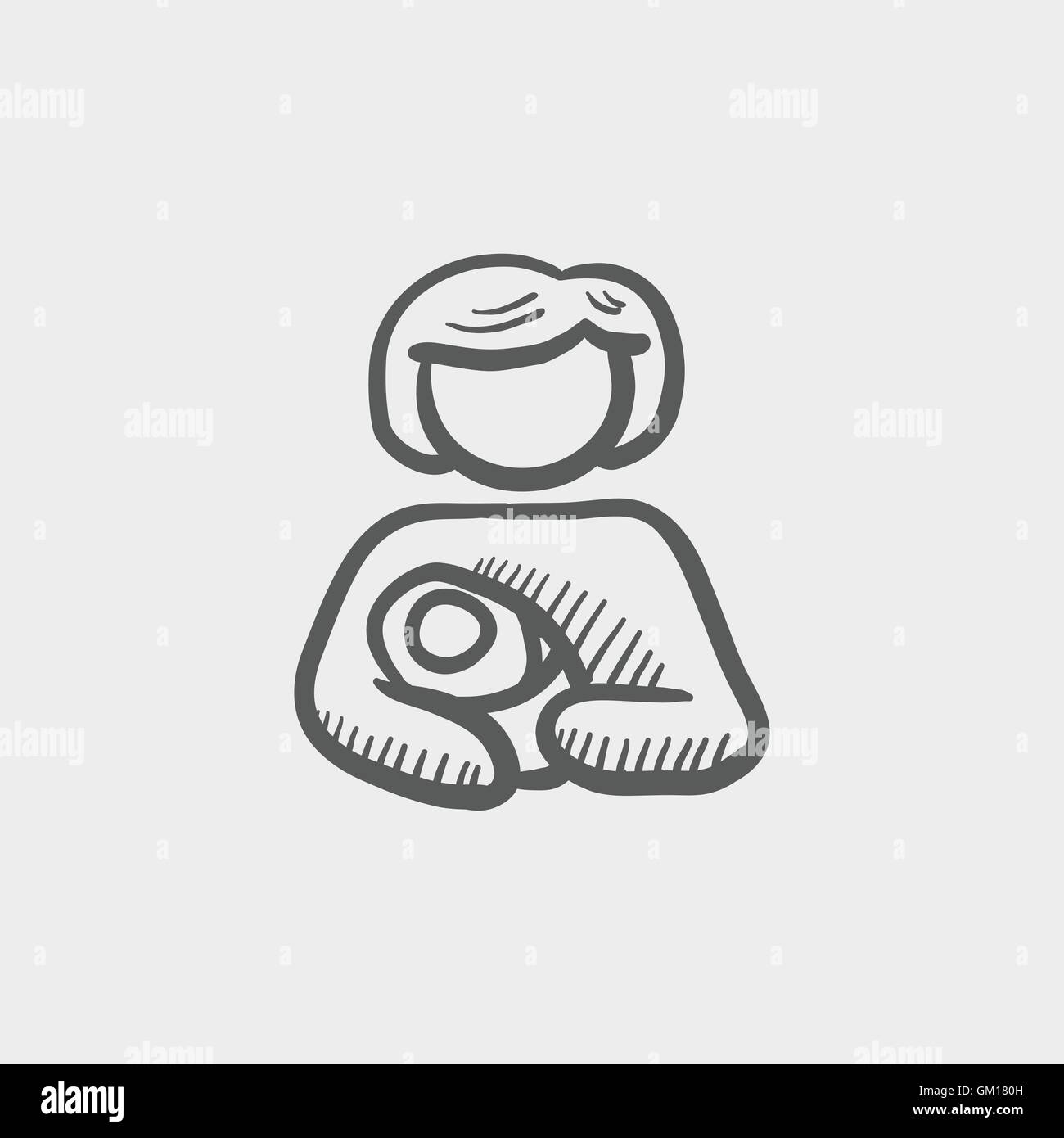 Mother carrying the baby sketch icon Stock Vector Image & Art - Alamy