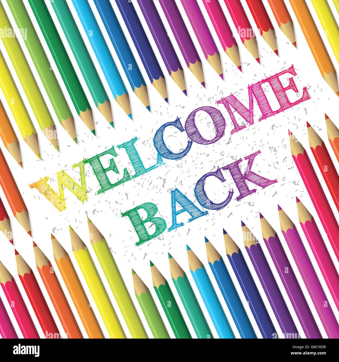 Back to school background with welcome back text Stock Vector Image ...
