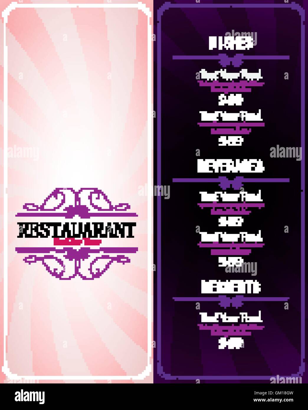 Desserts background menu design Stock Vector Images - Alamy