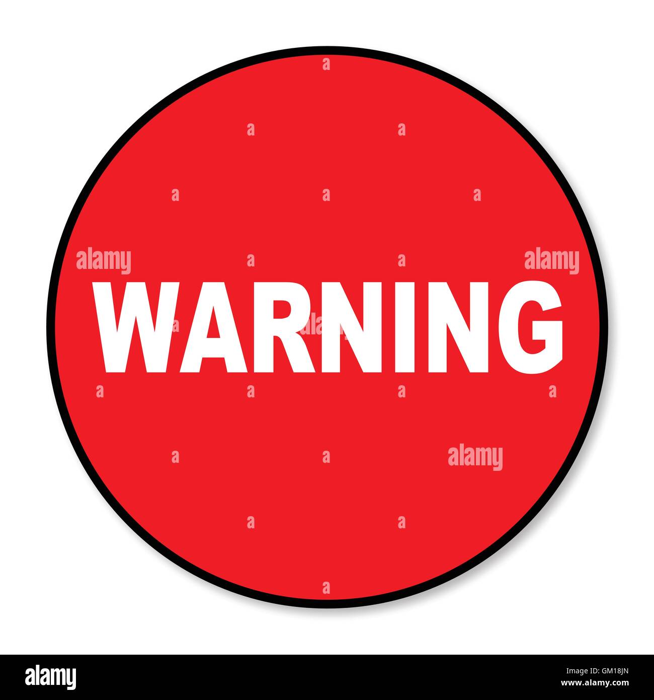 Circular Warning Sign Stock Vector Image & Art - Alamy