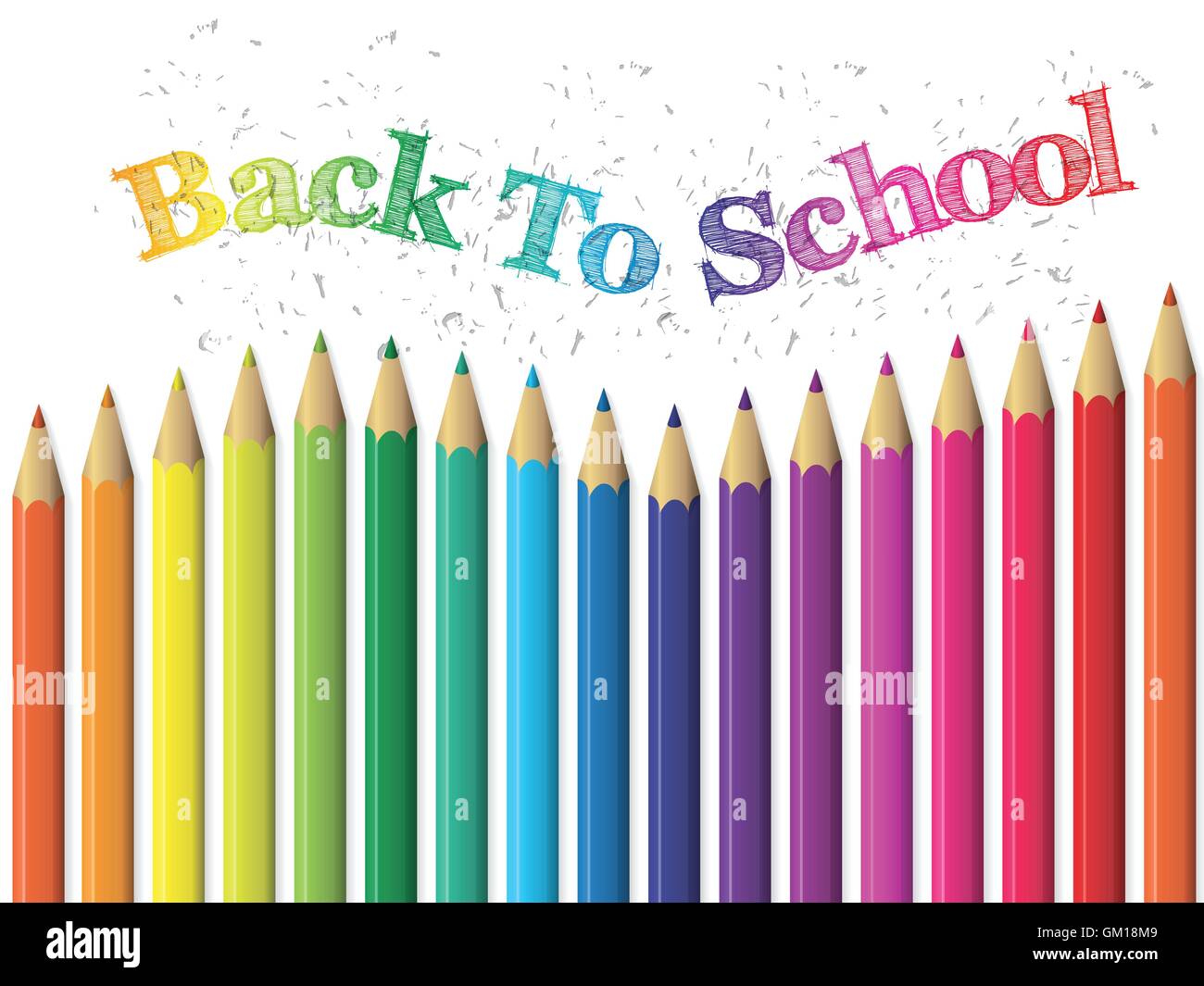 Back to school background with pencils and text Stock Vector Image ...