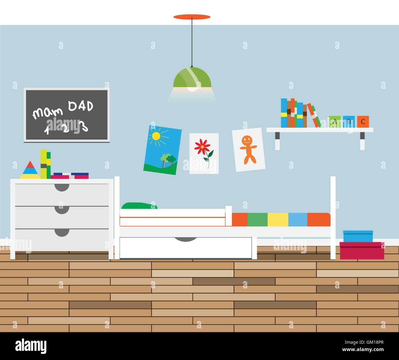 Children room interior. Vector Stock Vector Image & Art - Alamy