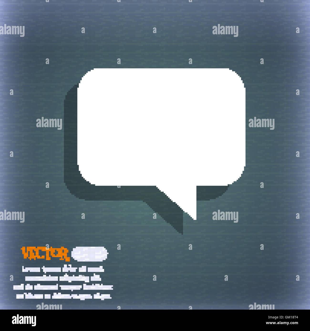 speech bubble, Chat think icon symbol on the blue-green abstract ...